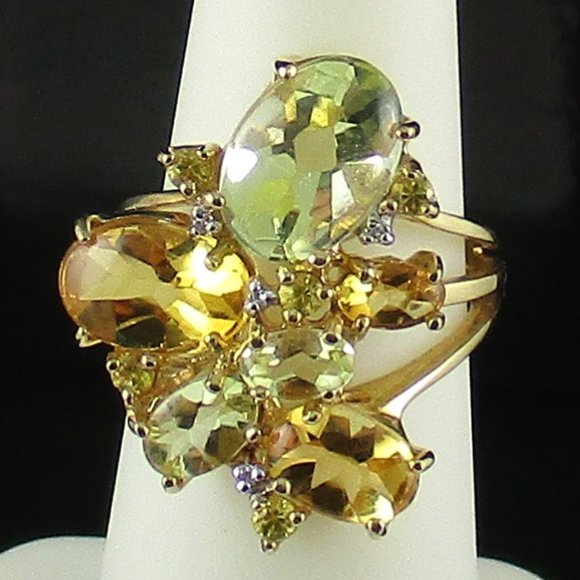 HSN | Jewelry | K Gold Citrus Gemstone Ring | Poshmark